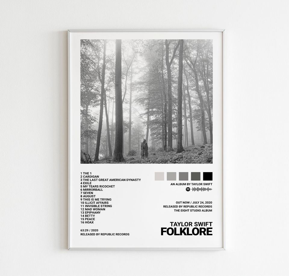 8" x 10" Taylor Posters / Folklore Poster / Album Cover Poster