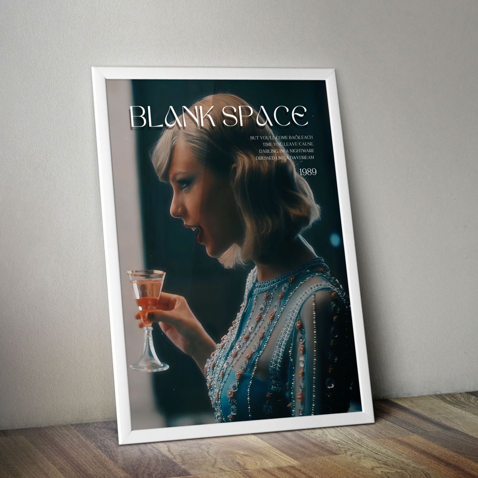 8" x 10" Taylor poster, Taylor Blank Space song lyrics poster, Taylor ...
