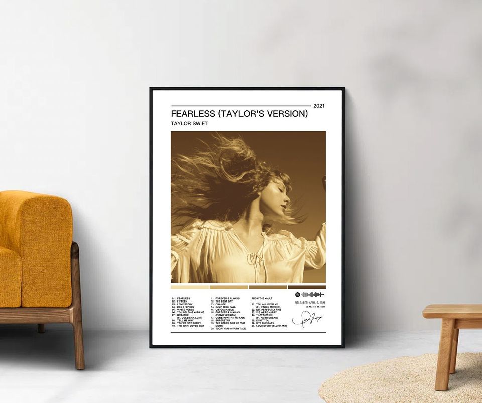 Taylor Fearless Taylors Version Album Poster Taylor Version Merch