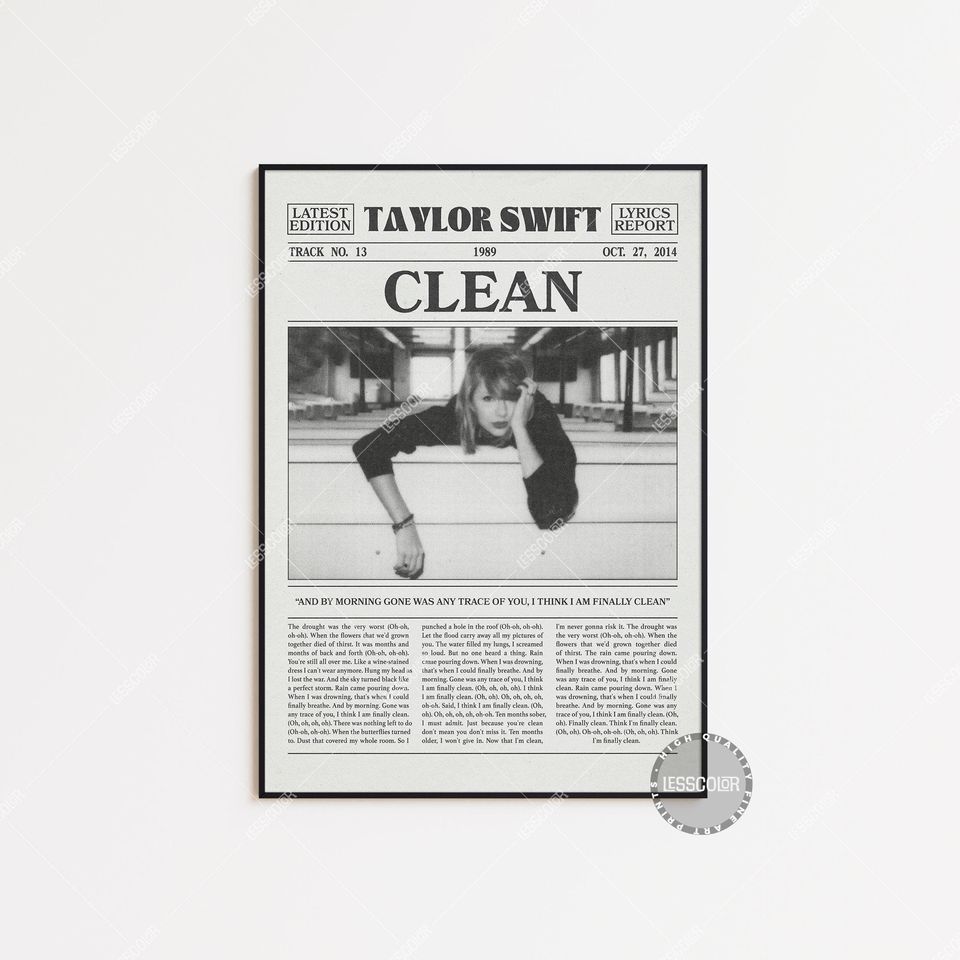 Taylor Retro Newspaper Print, Clean Poster | ID 23685449 by Eduardo ...