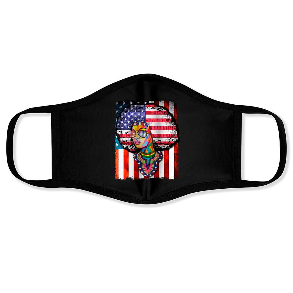 Afro Women Flag - Black History Face Mask Face Masks | ID 604593 by Ian ...