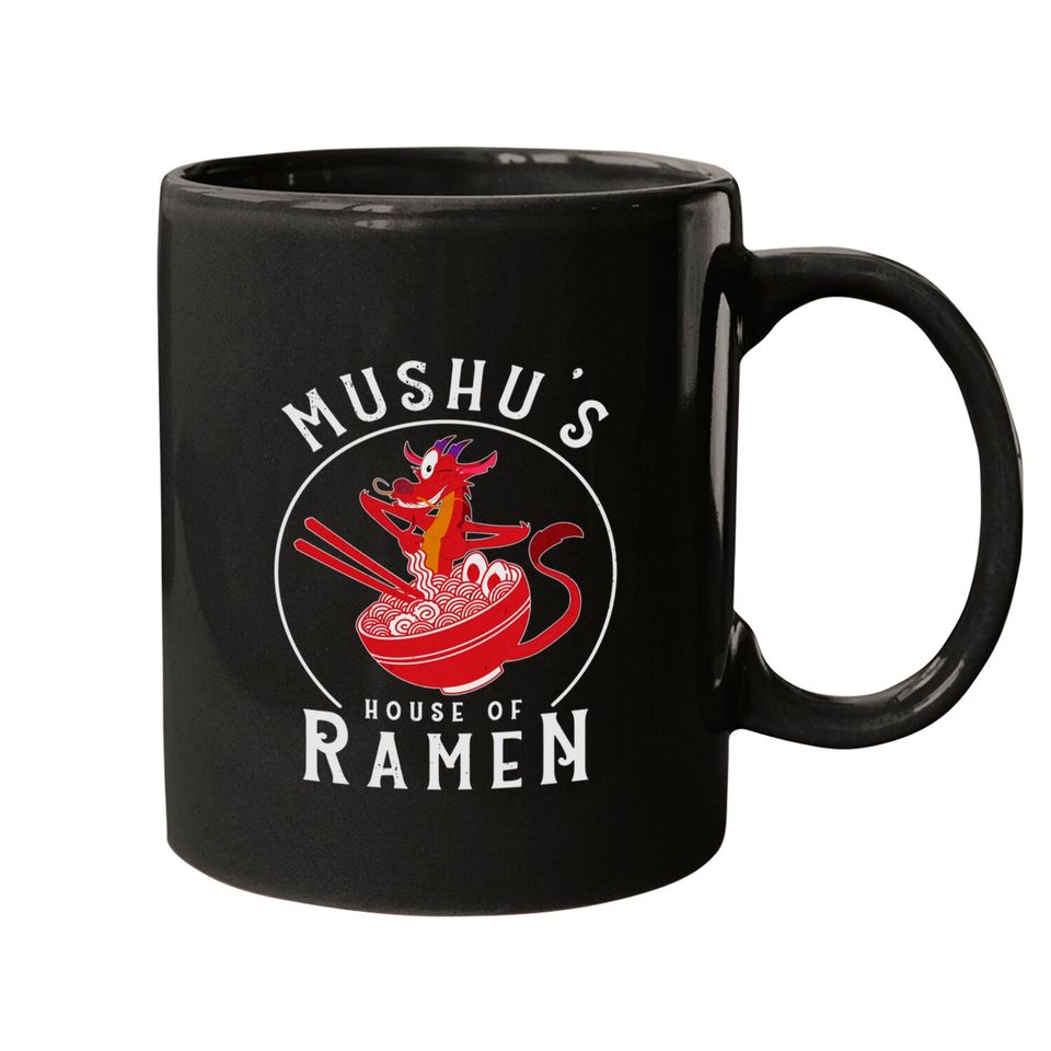 Retro Mushu's House Of Ramen Mugs / Mushu Dragon Mulan Disney Mugs | ID ...