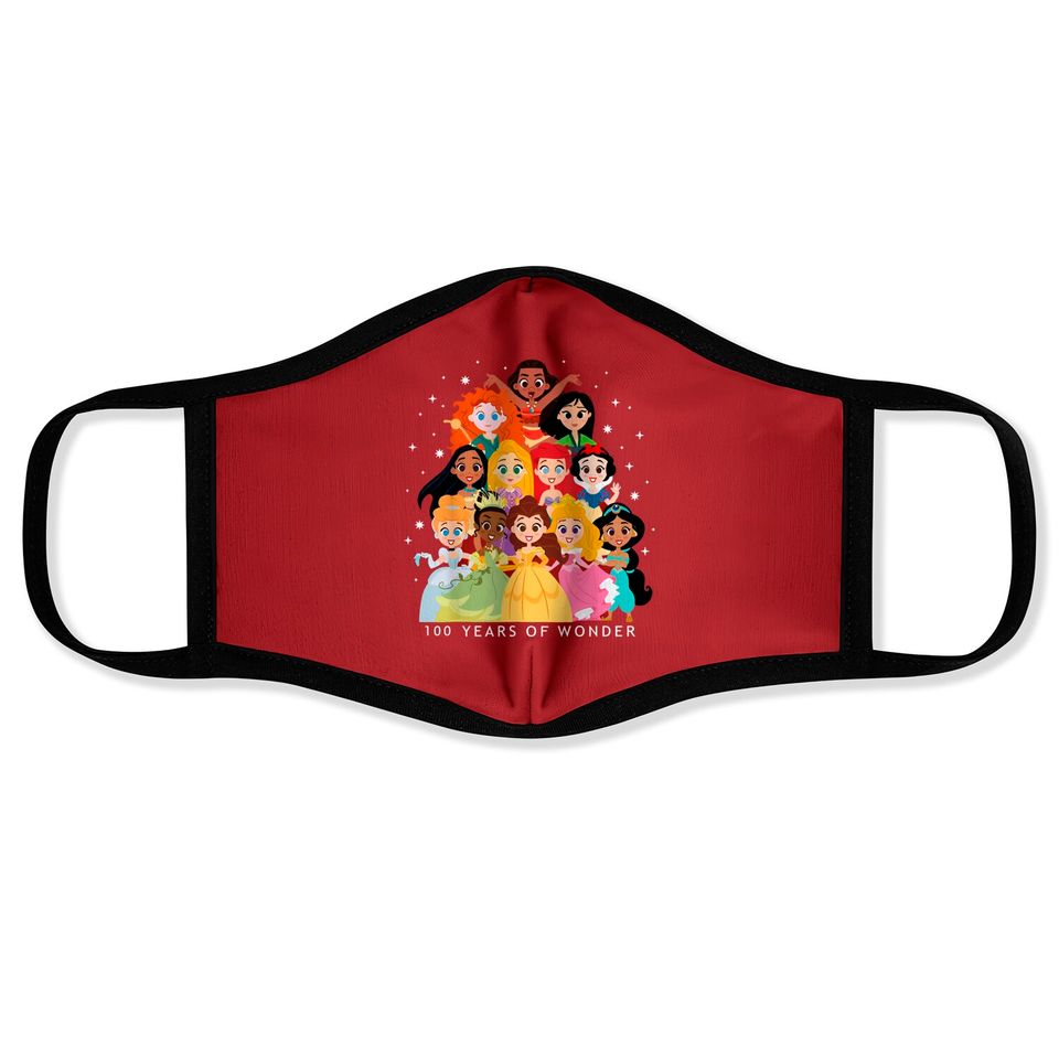 Disney Princess Face Masks 100 Years Of Wonder Princesses Face Masks ...