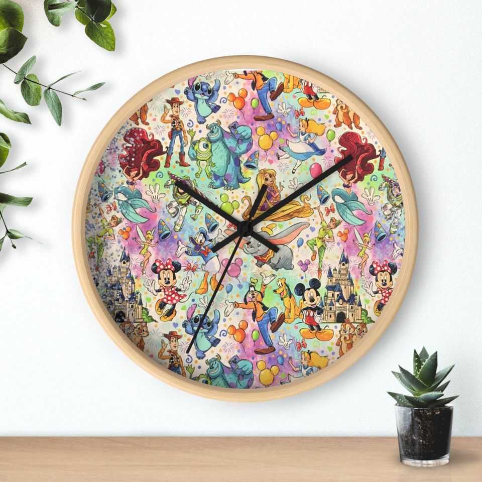 Disney Character Wall Clock | ID 20559954 by Emily Nelson | Printblur