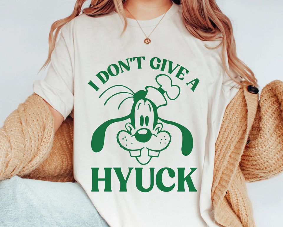 Funny Goofy Face I Don't Give A Hyuck Shirt, Retro Disney Cartoon T ...