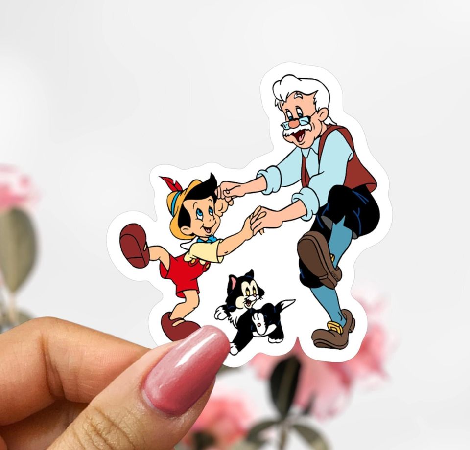 Pinocchio & Geppetto Sticker, Disney Sticker | ID 20600298 by ...