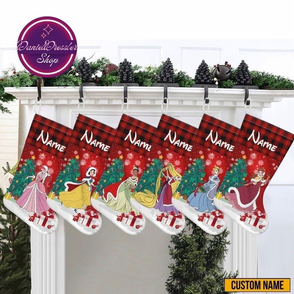 Personalized Disney Princess Christmas Stocking, Stocking With Name ...