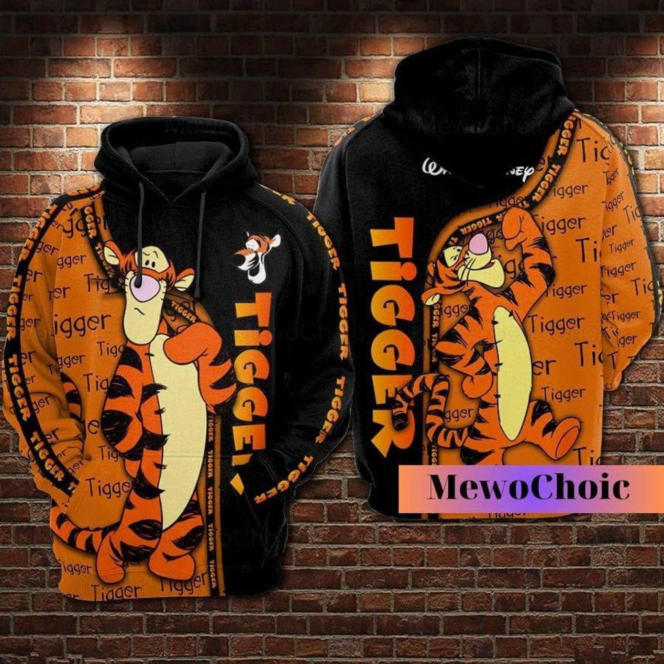 Winnie The Pooh 3D Hoodie, Tigger Hoodie, Disney Vacation 3D Hoodie ...