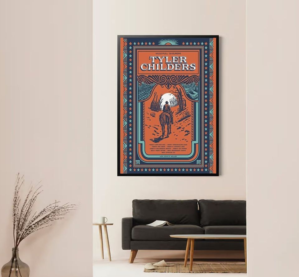 Tyler Childers Mule Pull 2024 Europe Tour Poster | ID 12726663 by Irina ...