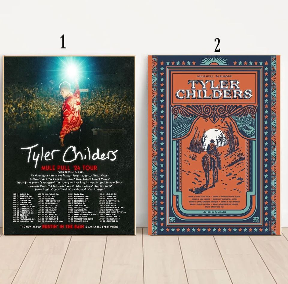 9'' × 11'' Tyler Childers Mule Pull 2024 Tour Poster