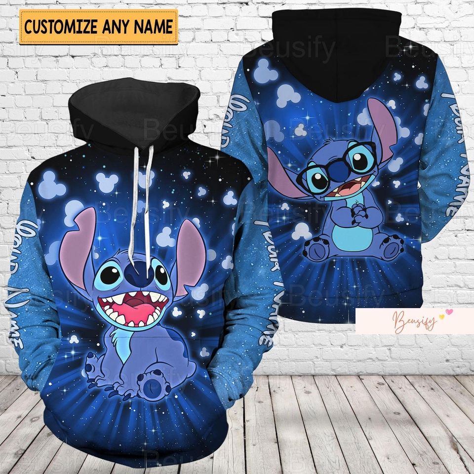 Stitch 3D Hoodie, Custom Stitch Shirt, Disney Stitch Hoodie | ID ...
