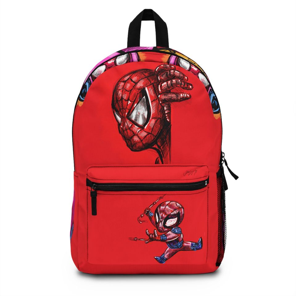 Spider Man Red Kids Shool Backpack, Marvel Colorful Spider Man Bag | ID ...