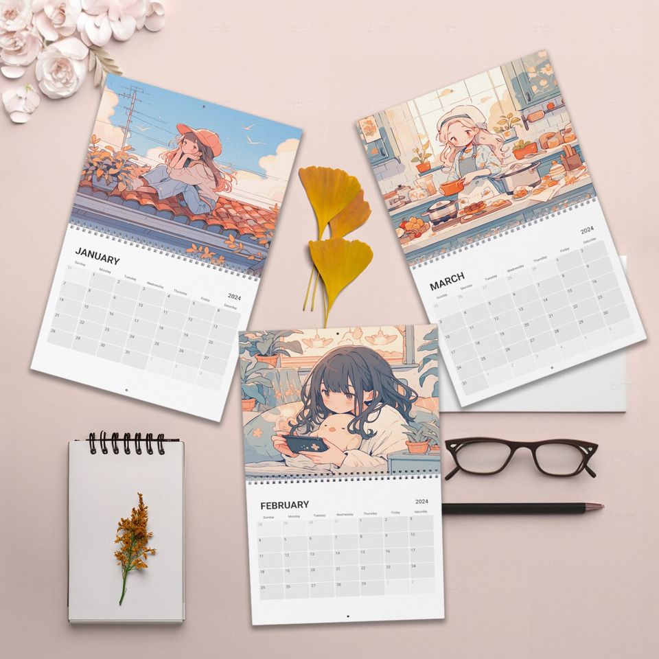 Kawaii Anime Girl 2024 Calendar, Anime Decor | ID 12763362 by Guillermo ...