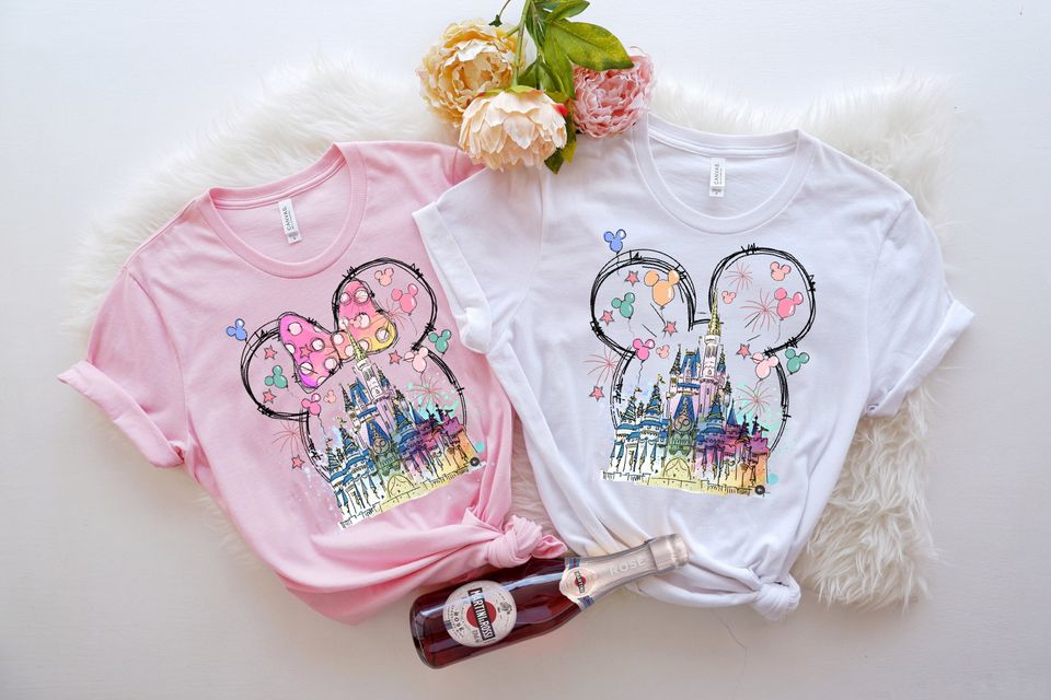 Disney Watercolor Castle Shirt, Disney Family Shirt | ID 12783831 by ...