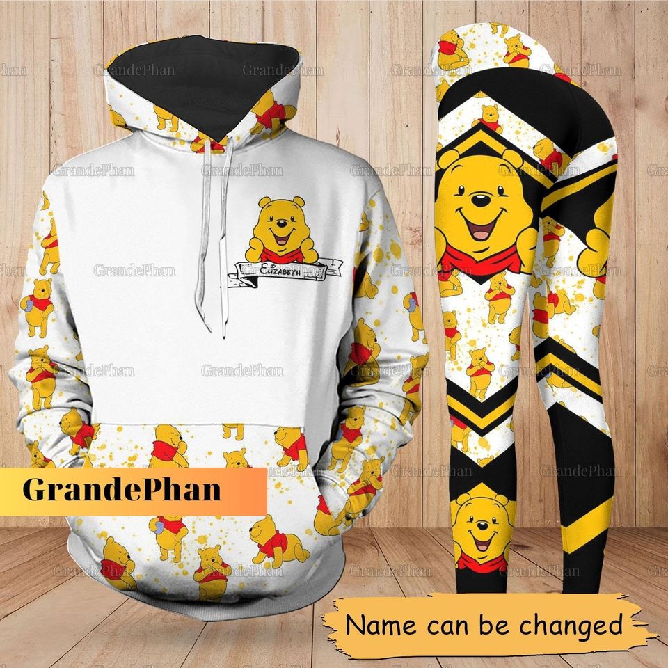 Personalized Pooh Hoodie, Custom Disney Pooh Hoodie, Pooh And Friends ...