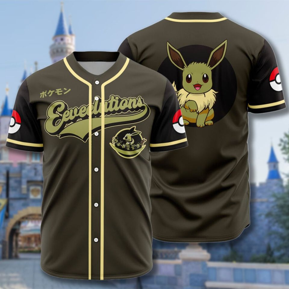 Squirrel Evolution Baseball Jersey, Japanese Anime Baseball Jersey | ID ...