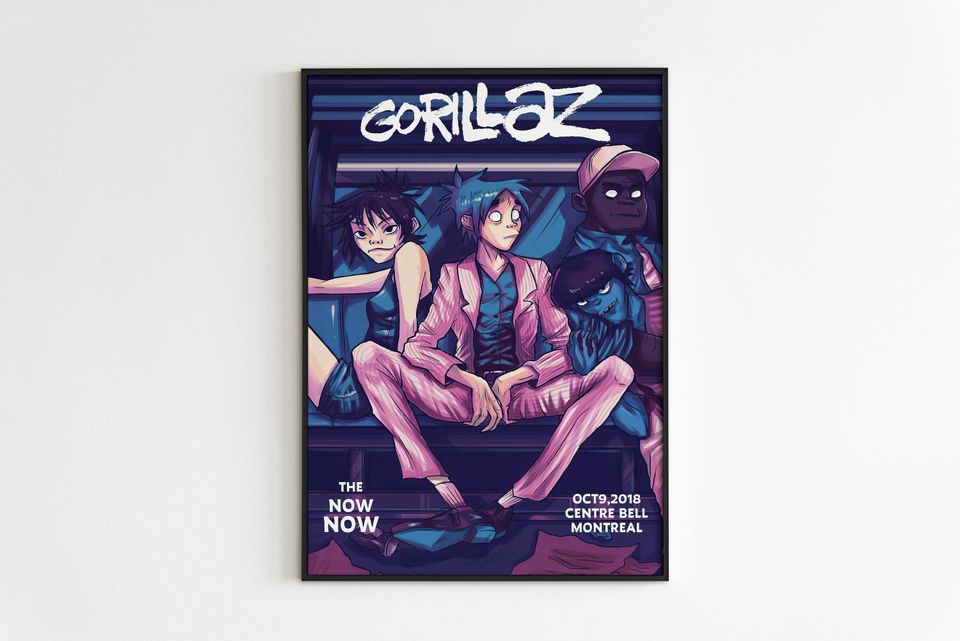 Gorillaz Poster, Gorillaz Concert Poster, Rock Poster | ID 12820027 by ...