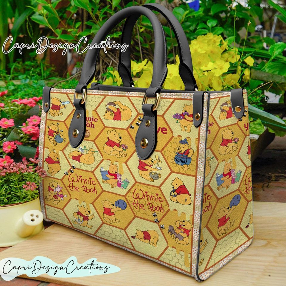 Winnie The Pooh Vintage Leather Handbag, Disney Winnie The Pooh Leather ...