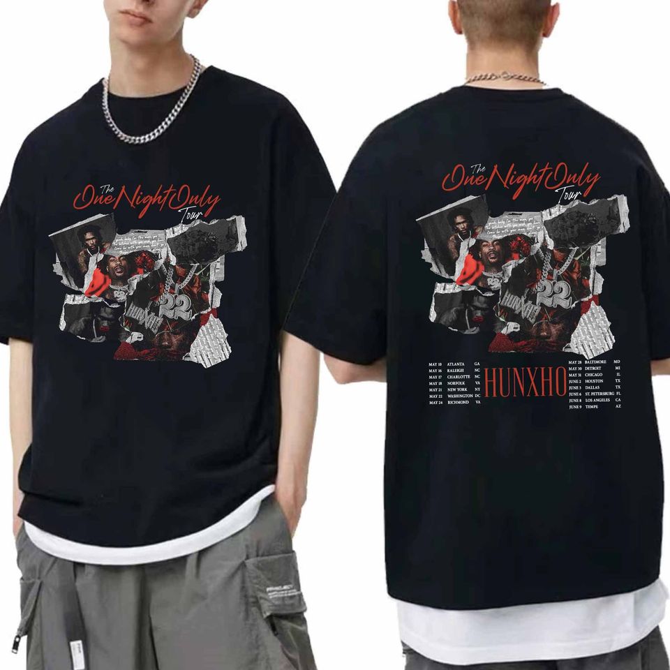 Hunxho One Night Only Tour 2024 Shirt, Hunxho Fan Shirt, Hunxho 2024 ...