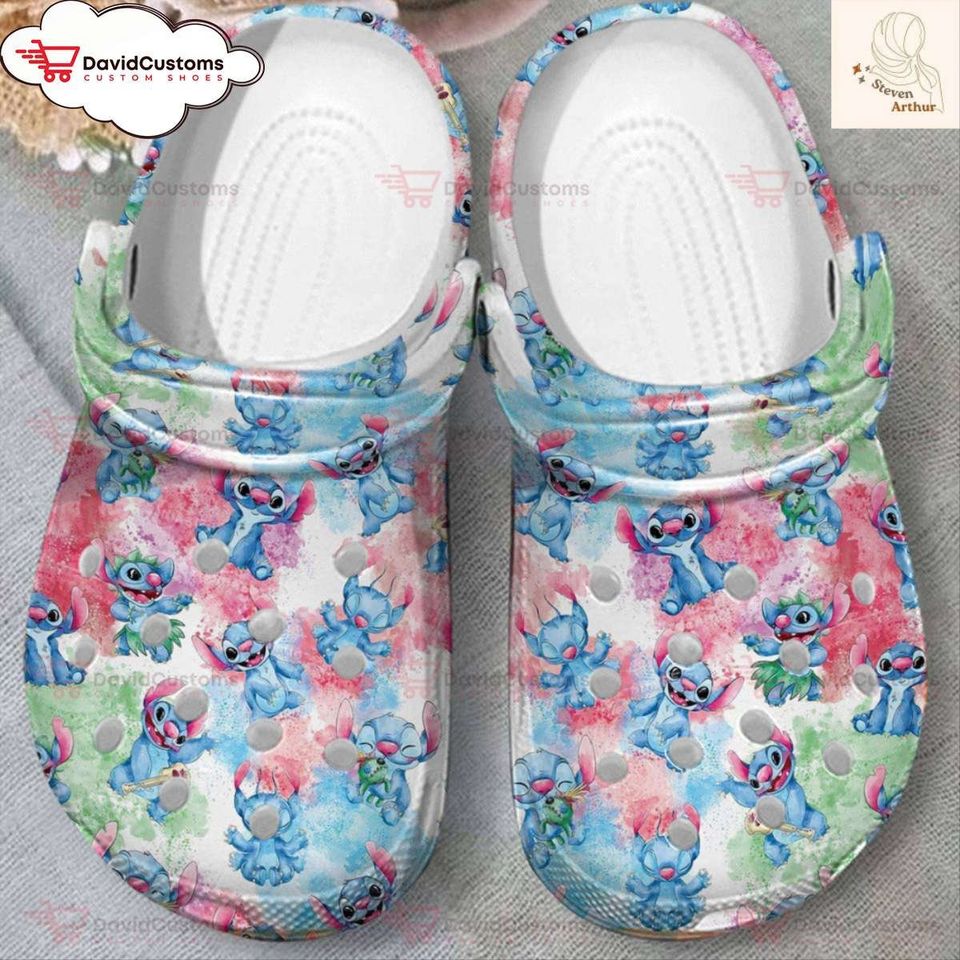 Disney Cartoon Floral Stitch Lilo Clogs for Animated Fun Style | ID ...