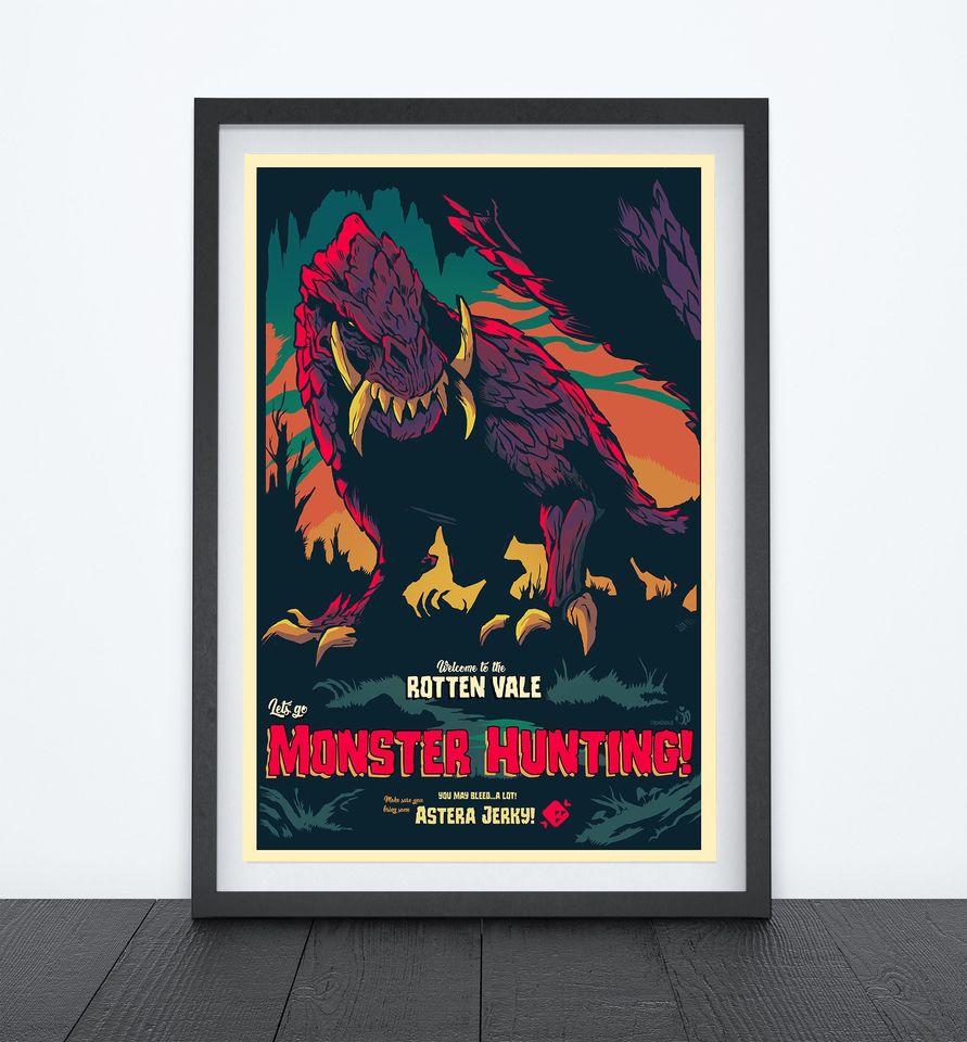 ROTTEN VALE, Let's Go Monster Hunting, Blood Puppy, Video Game Poster ...