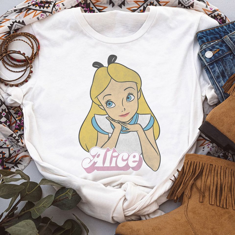 Disney Alice In Wonderland Vintage Alice Simple Portrait Shirt | ID ...