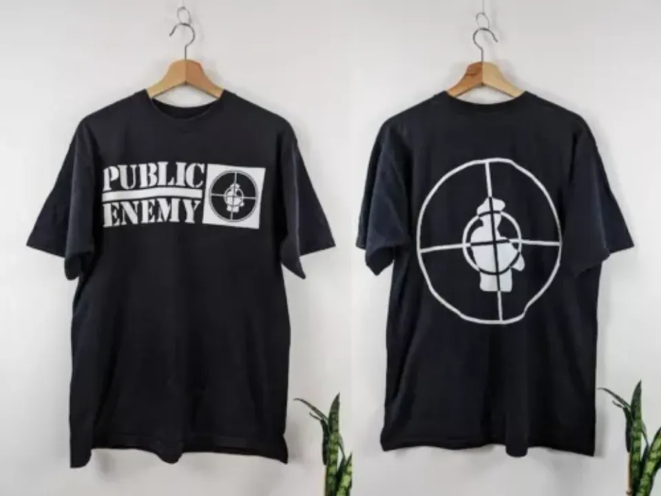Vintage Public Enemy Merch T-shirt Double Side Hip Hop 90s Russell | ID ...