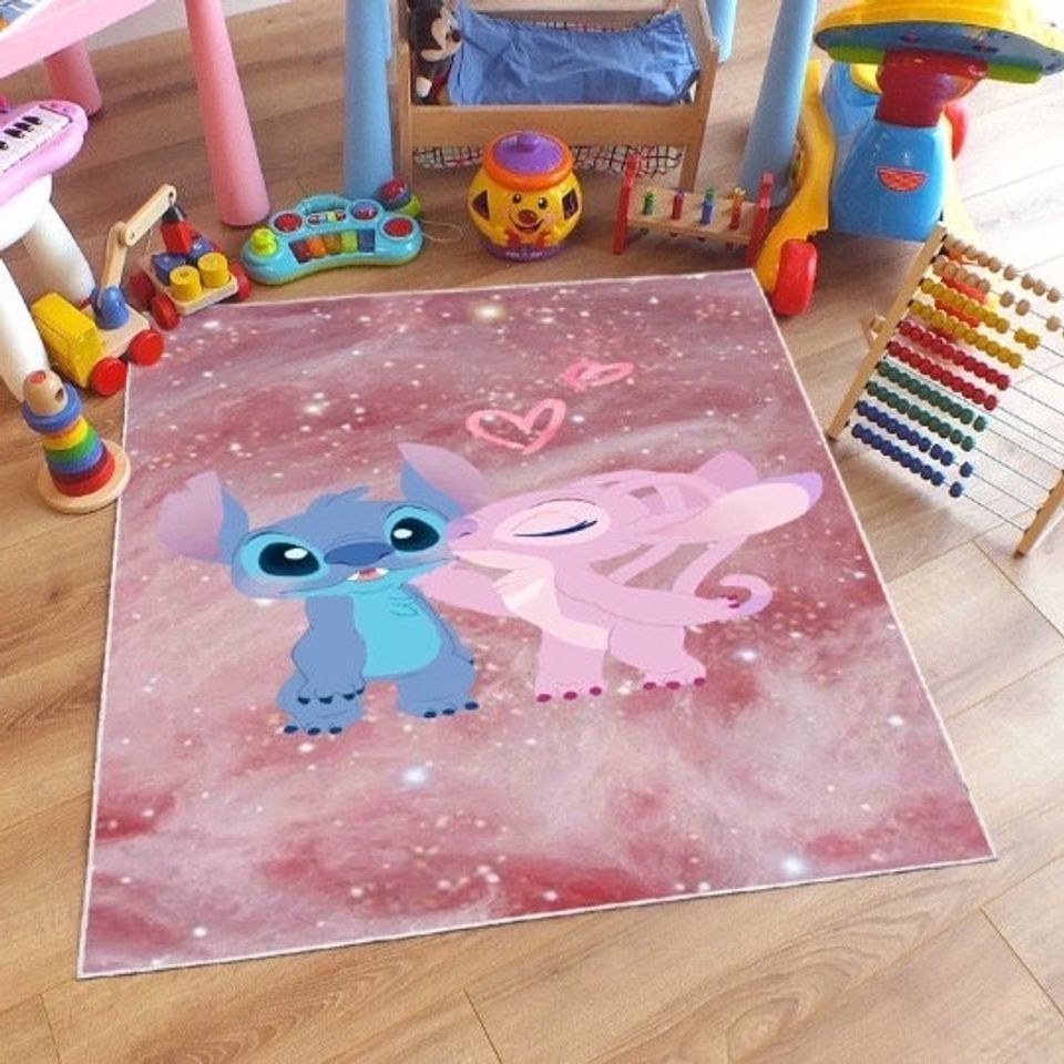 Disney's Lilo And Stitch Rug, Stitch Scream Newyear Rug, Disney's Lilo ...