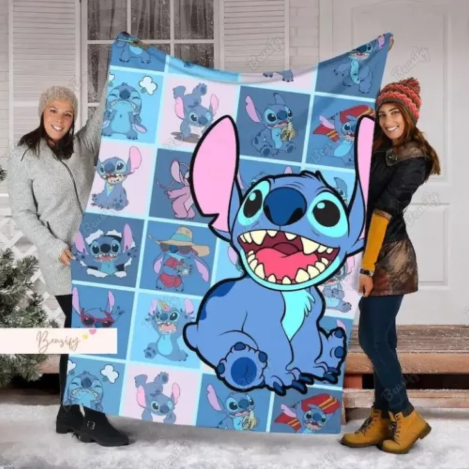 Stitch Fleece Blanket, Disney Stitch Blanket, Stitch Cartoon Blanket ...
