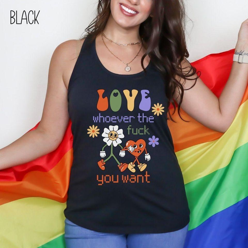 Love Whoever the F You Want LGBTQ Pride Month Tank Top | ID 12877249 by ...