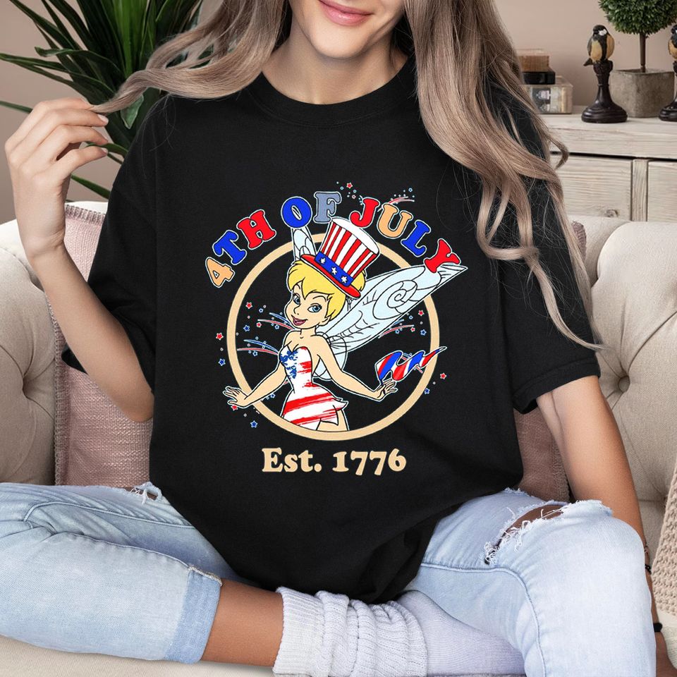 Little Fairy Wing Patriotic Est 1776 July T-Shirt, Tiny Princess 4th Of ...
