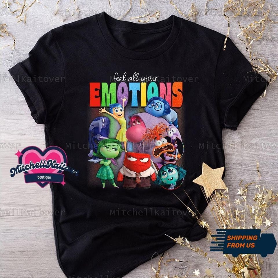 Men's S Black Inside Out 2 Shirt, Disney Pixar Inside Out 2 Shirt ...