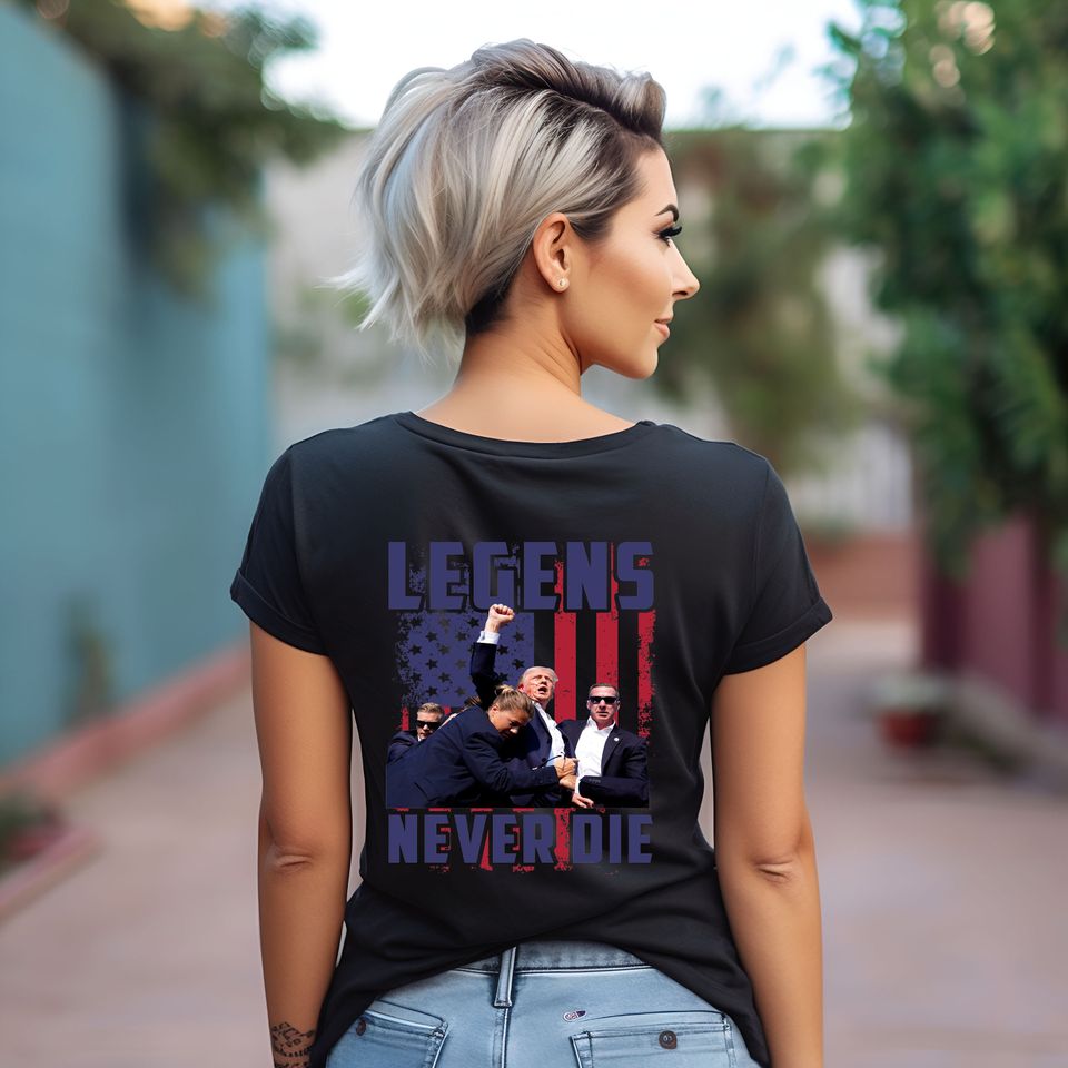 Legends Never Die Trump Shirt, Trump Shot Fight Shirt, I Will Fight ...