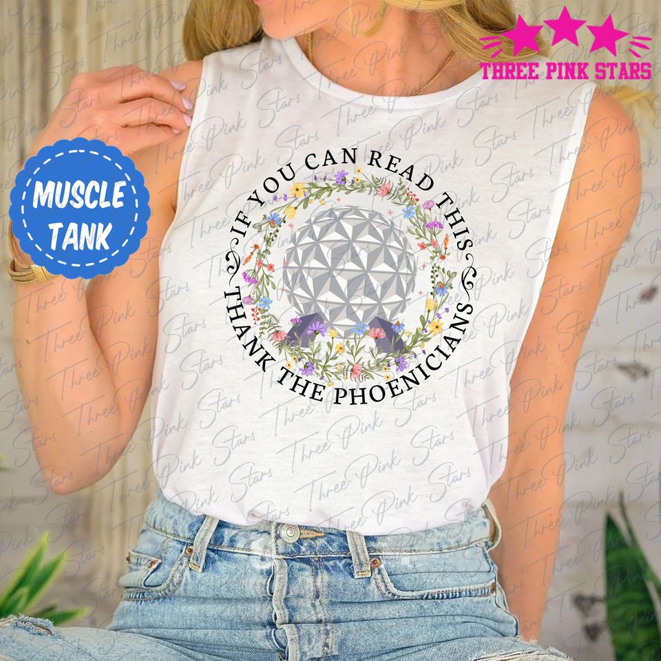 Floral Epcot Muscle Tank, Epcot Flower and Garden Festival Tank Top ...