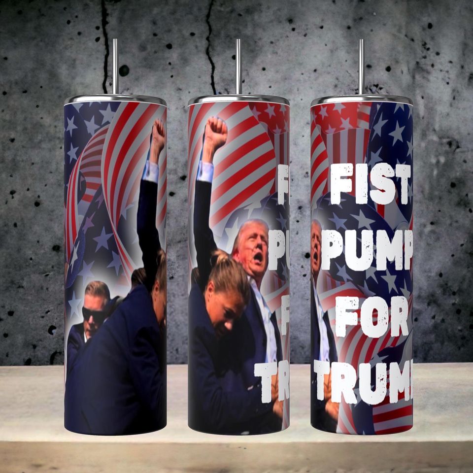Trump sublimation wrap 20 ounce tumbler fist pump png for tumbler ...