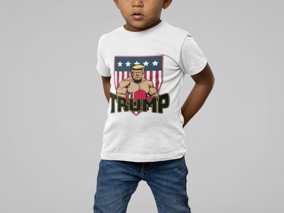 Donald Trump Boxing Gloves Toddler Shirt Trump Rocky Balboa Kid Shirt ...