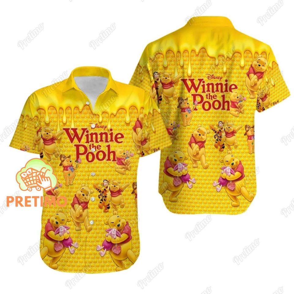 Winnie The Pooh Hawaiian Shirt, Winnie The Pooh Shirt, Winnie The Pooh ...