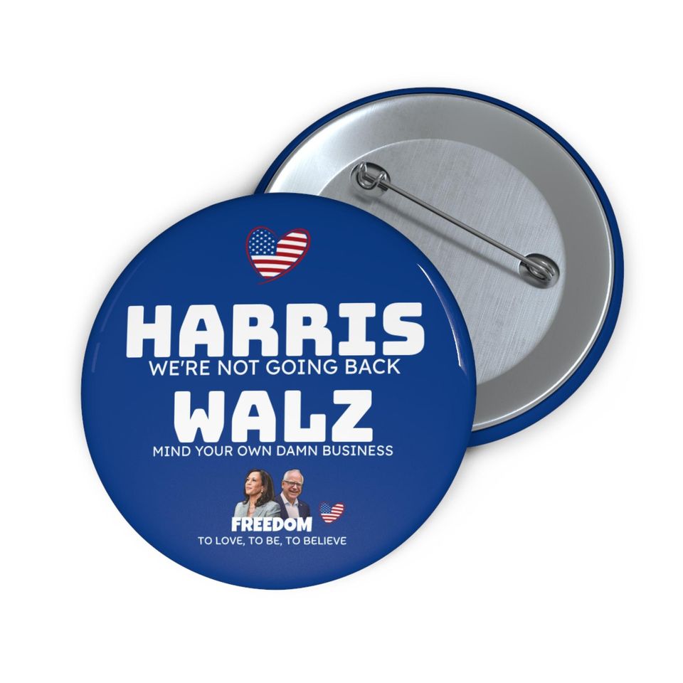 Harris Walz Button, Kamala Harris Tim Walz, Harris For President Button ...
