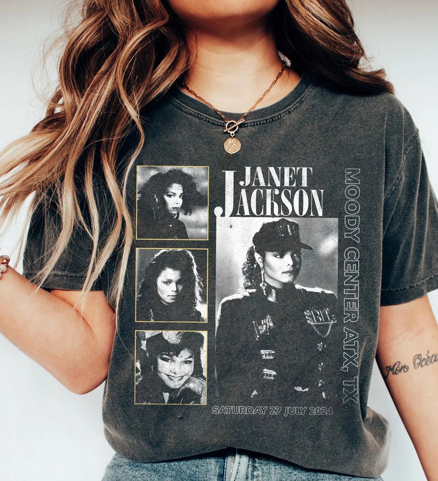 Custom Janet Jackson Jersey Tour 2024 Shirt, Janet Jackson Signature ...