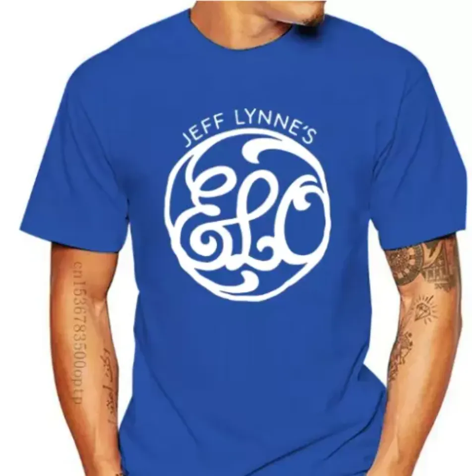 JEFF LYNNE'S ELO ELECTRIC LIGHT ORCHESTRA LOGO Classic Blue Shirt | ID ...