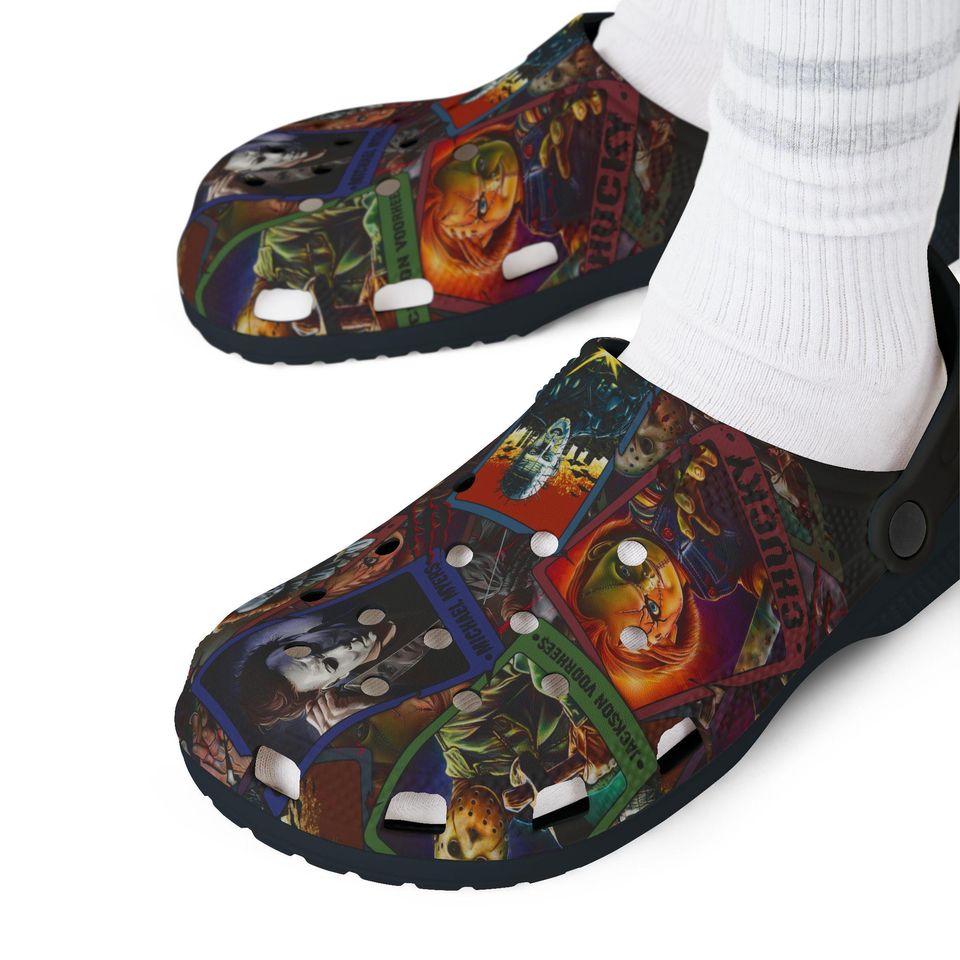 Horror Movie EVA Foam Rubber Shoes, Scary Movie Rubber Clogs, Halloween ...