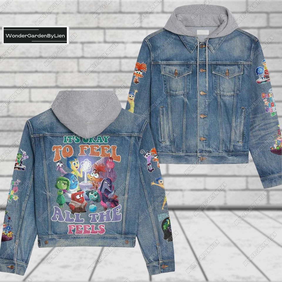 Inside Out 2 Denim Jacket, Inside Out It's Okay To Feel All The Feels ...