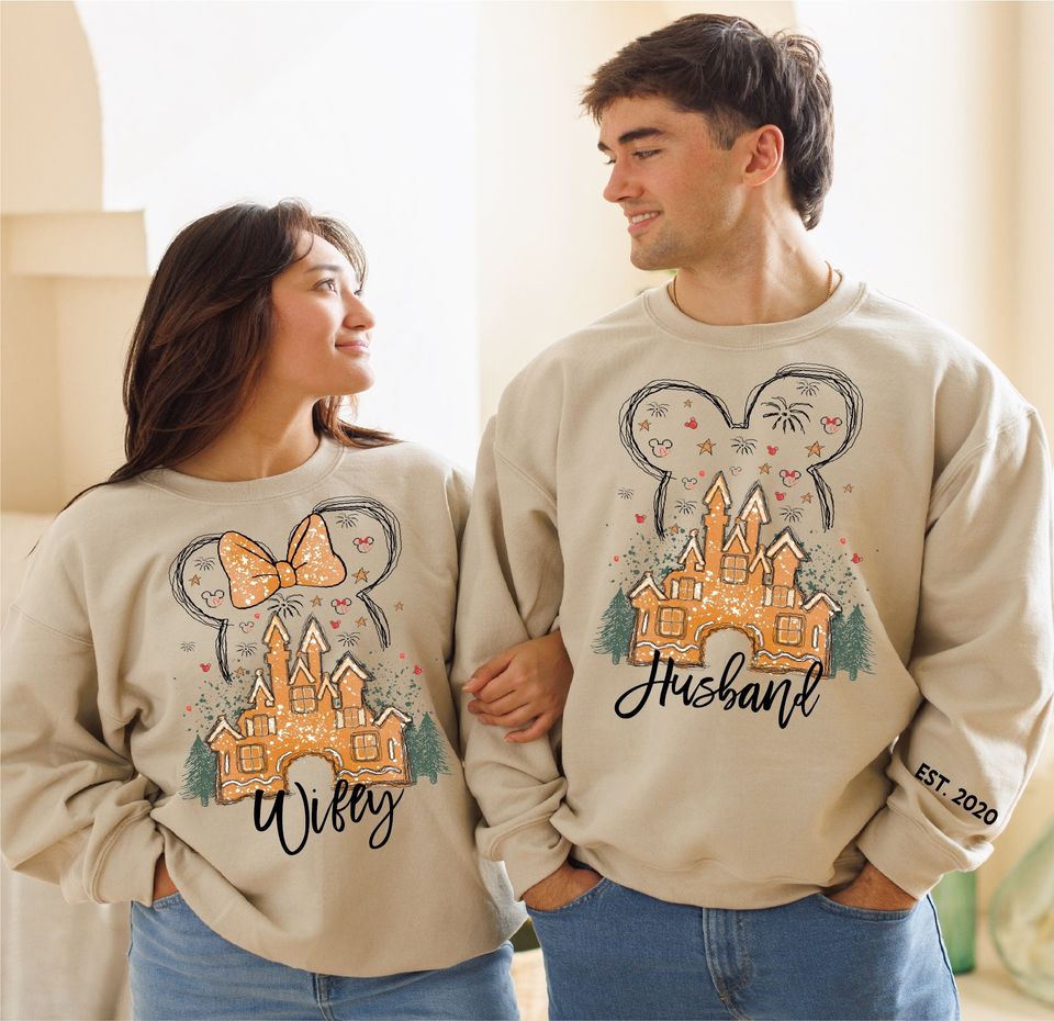 Husband and Wife Matching Disney Castle Gingerbread Minnie Mouse Castle ...