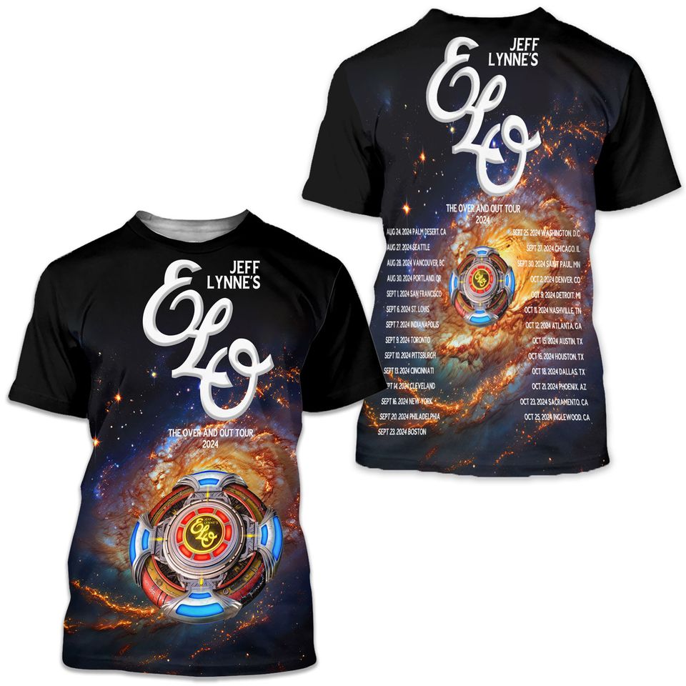 Jeff Lynne'S Elo Over And Out Tour 3Dt Shirt All Over Printed T-Shirt ...