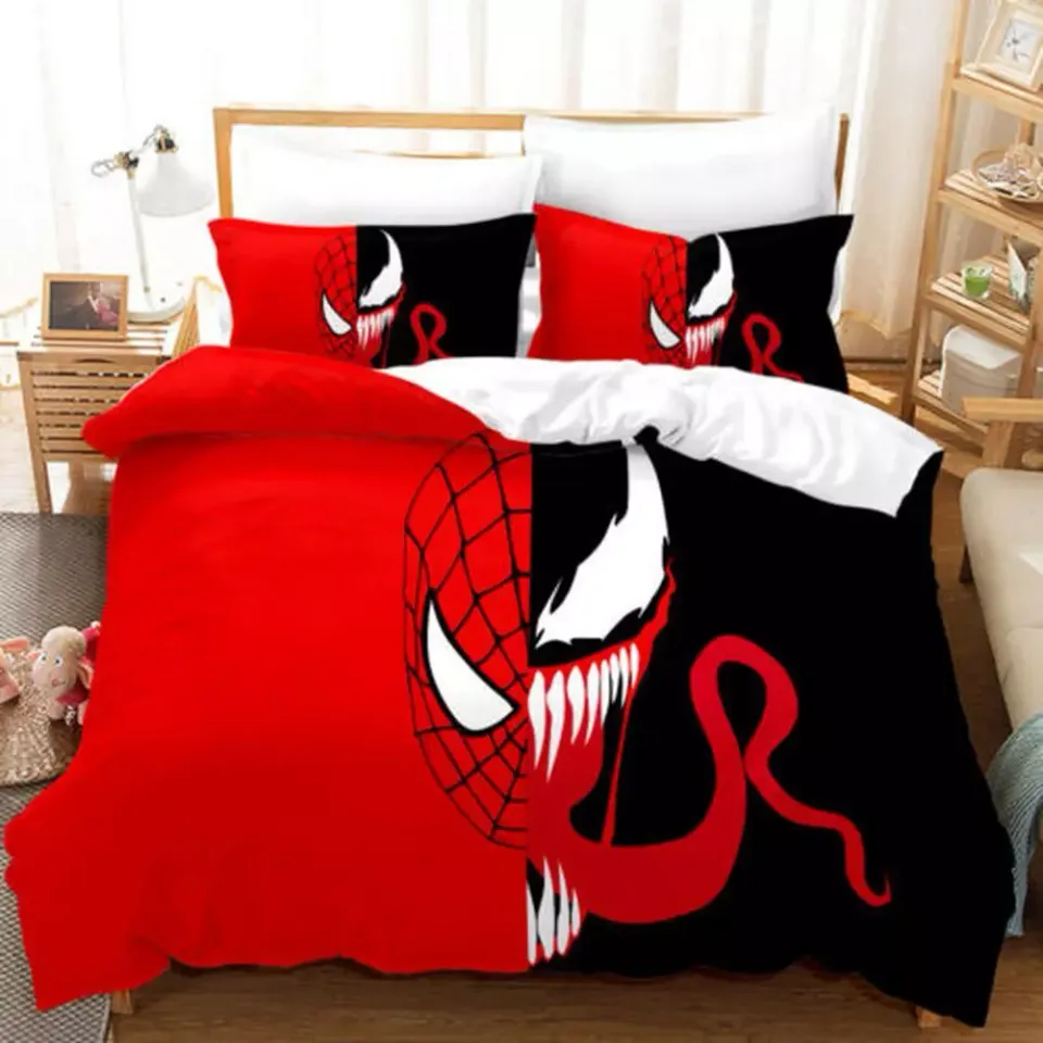 Venom Anime Movie Fans Gift A Quilt Duvet Cover Set Soft Double Queen ...