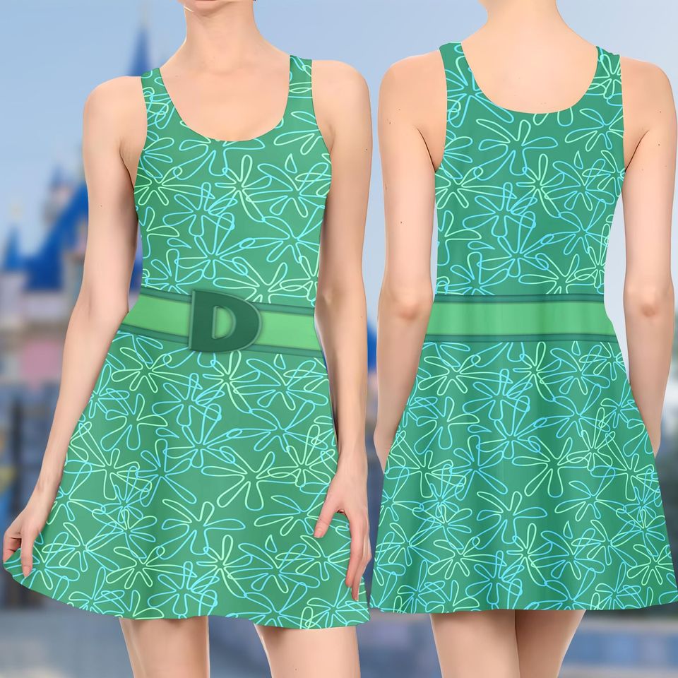 Disgust Inside Out 3D 3D Skater Dress, Inside Out 2 All Over Print ...