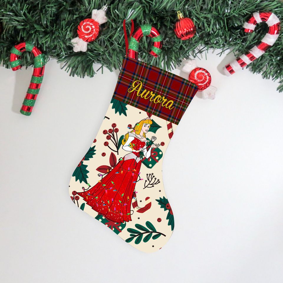 Custom Aurora Stocking, Aurora Princess Christmas Stocking, Disney ...
