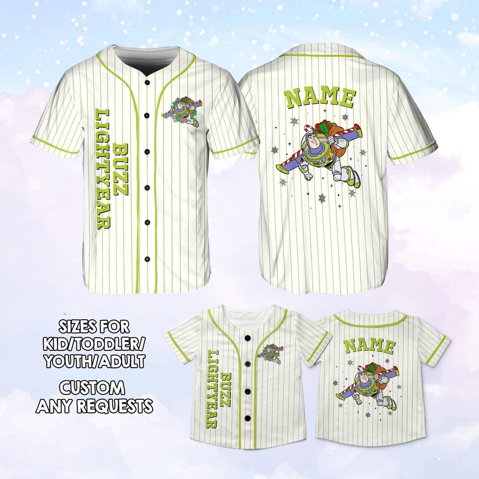 Personalized Toy Story Buzz Lightyear Baseball Jersey, Toy Story Movie ...