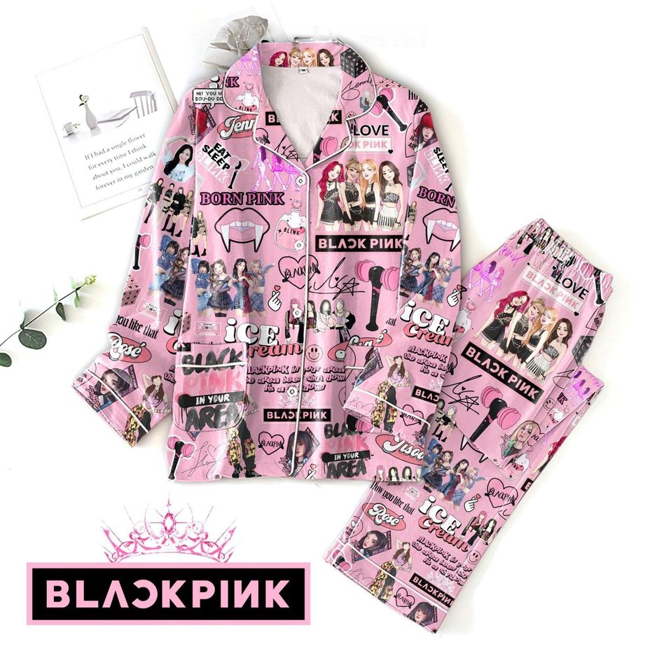 Black Pink In Your Area Pajamas Set, Born Pink 2023 World Tour Pjs ...