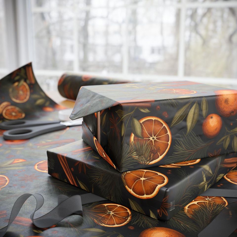 Yuletide Wrapping Paper Holiday Gift Wrap Satin Wrapping Paper ...